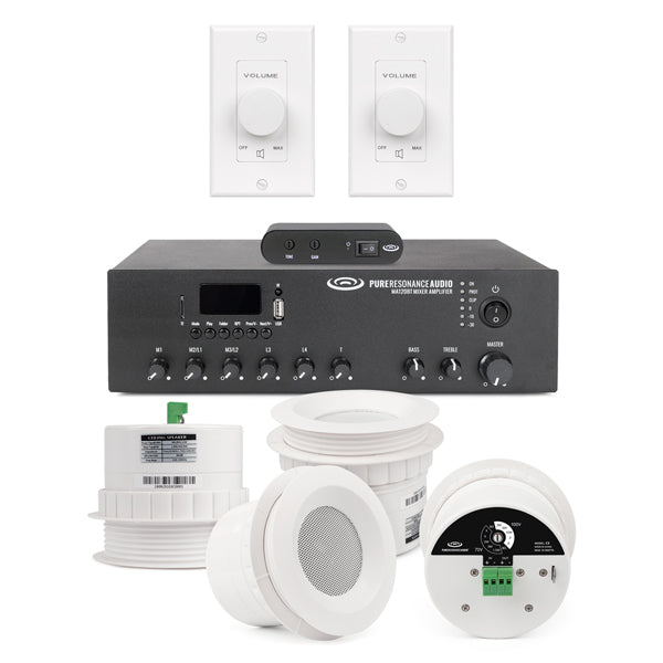 Office White Noise System with Ceiling Speakers, Mixer Amp, Sound ...