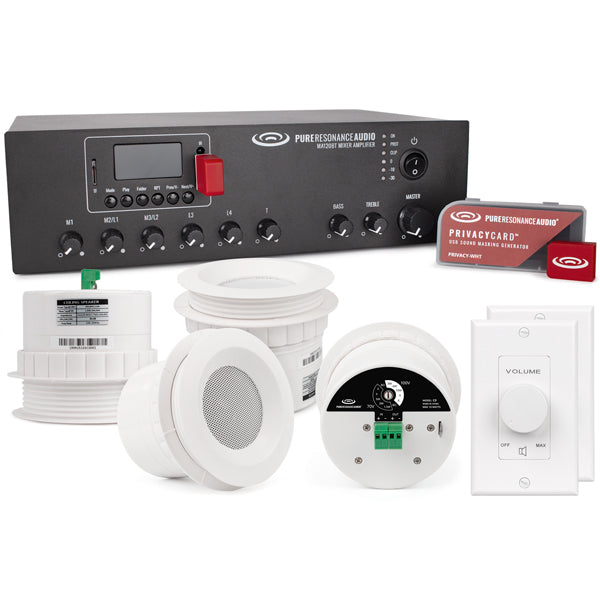 Office White Noise System with Ceiling Speakers, Mixer Amp with White ...
