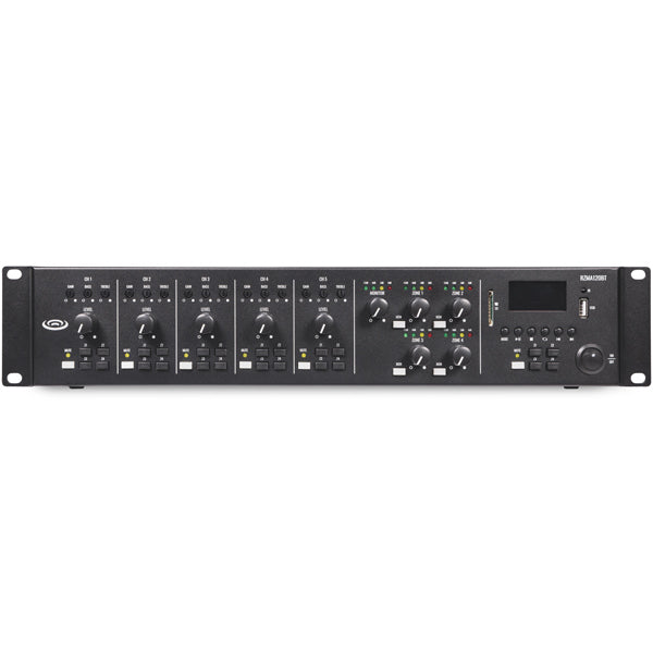 Pure Resonance Audio RZMA120BT 4-Zone Rack Mount Bluetooth Mixer Amplifier