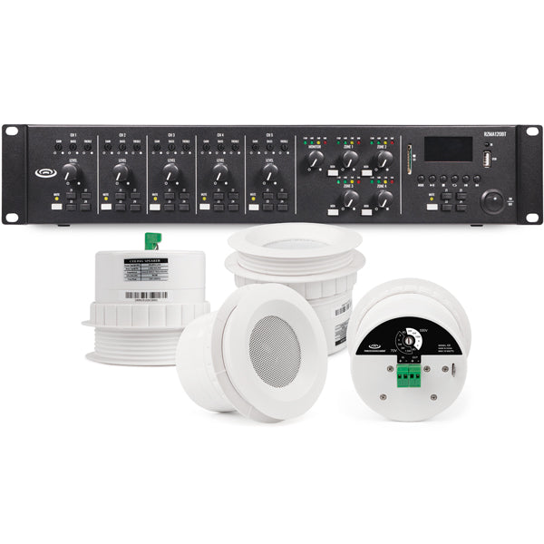 Department Store Sound System with 32 Ceiling Speakers and Multi Zone ...