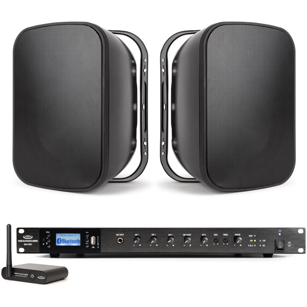 Retail Store Audio System with 70V Outdoor Speakers, Mixer Amp and ...