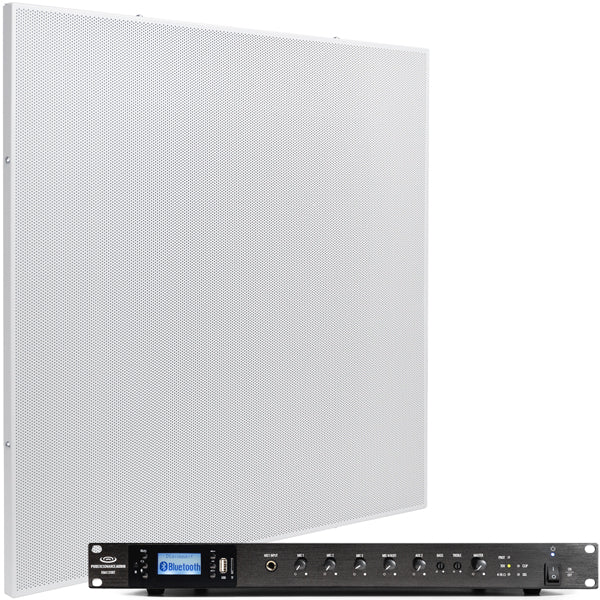 Retail Store Sound System with 8 Drop Tile Ceiling Speakers and 120 ...