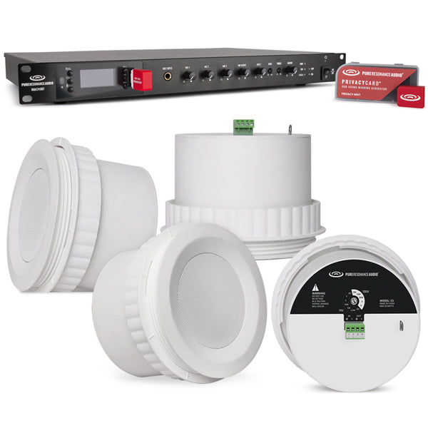 Speech Privacy Sound Masking System with 70V Ceiling Speakers and White ...