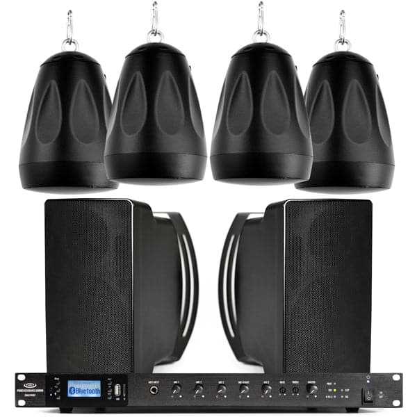 Retail Store Sound System with Outdoor Surface Speakers, Pendant ...