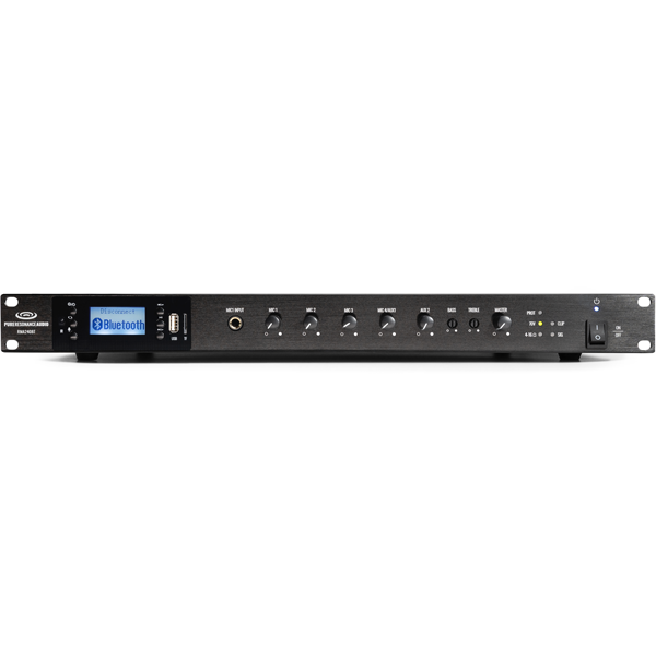 Pure Resonance Audio RMA240BT 240W Rack Mount Mixer Amplifier with Blu