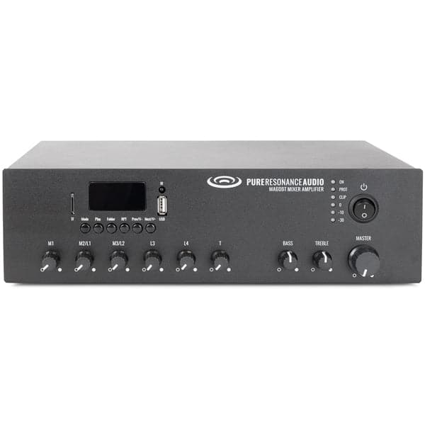 Pure Resonance Audio MA60BT 60W Commercial Mixer Amplifier with Blueto