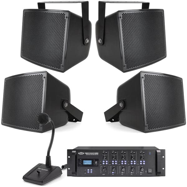 Outdoor Stadium Speaker System with 70V Weatherproof Speakers, 240W ...